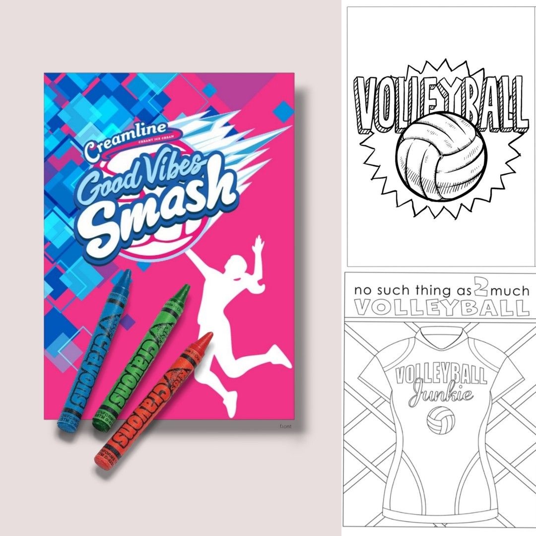Creamline Cool Smashers PVL Team Volleyball Theme Birthday Party Banner ...