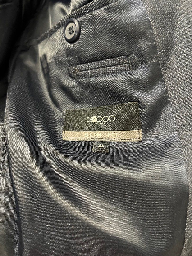 Dark blue G2000 men's formal jacket + pants, Men's Fashion, Coats ...