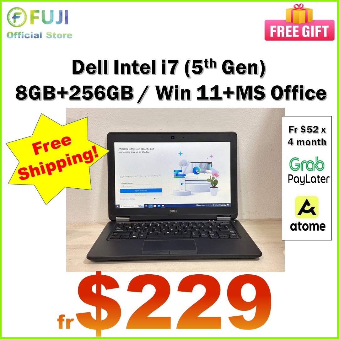 Dell 5th Gen Intel i7 Laptop For Sale - 8GB RAM + 256GB SSD - Fast Boot ...