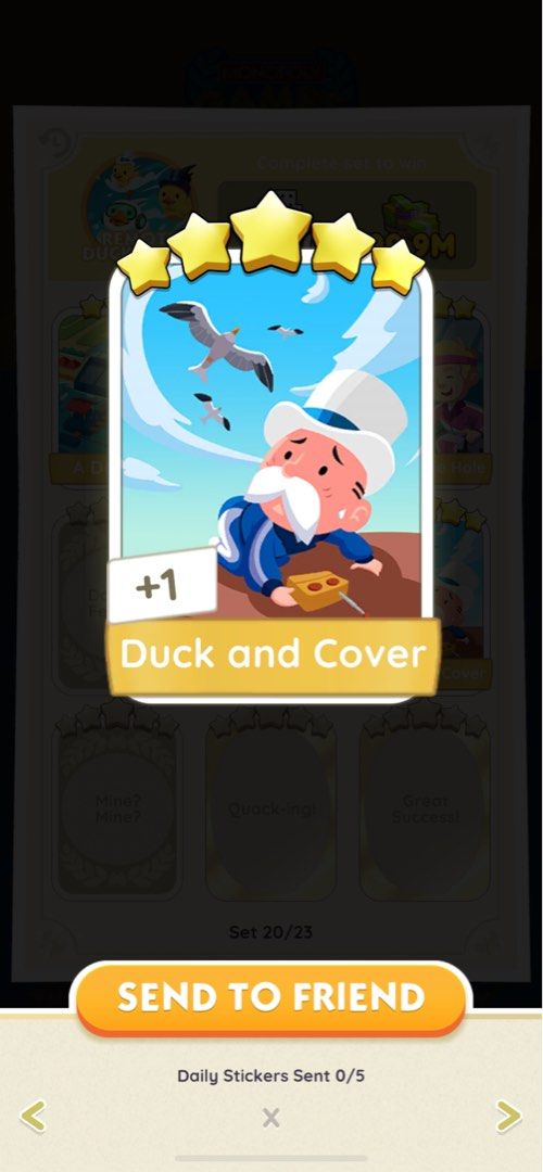 Duck And Cover Monopoly Go G1, Video Gaming, Gaming Accessories, In ...