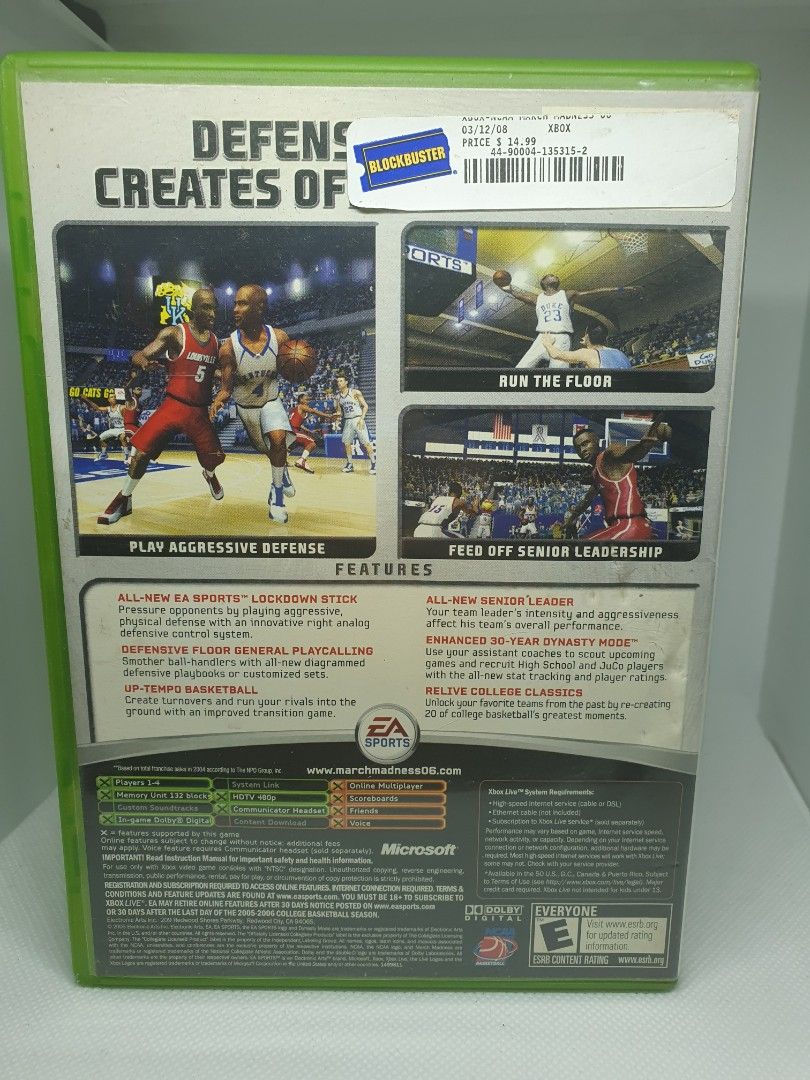 EA Sports NCAA 06 (Original Xbox), Video Gaming, Video Games, Xbox on ...