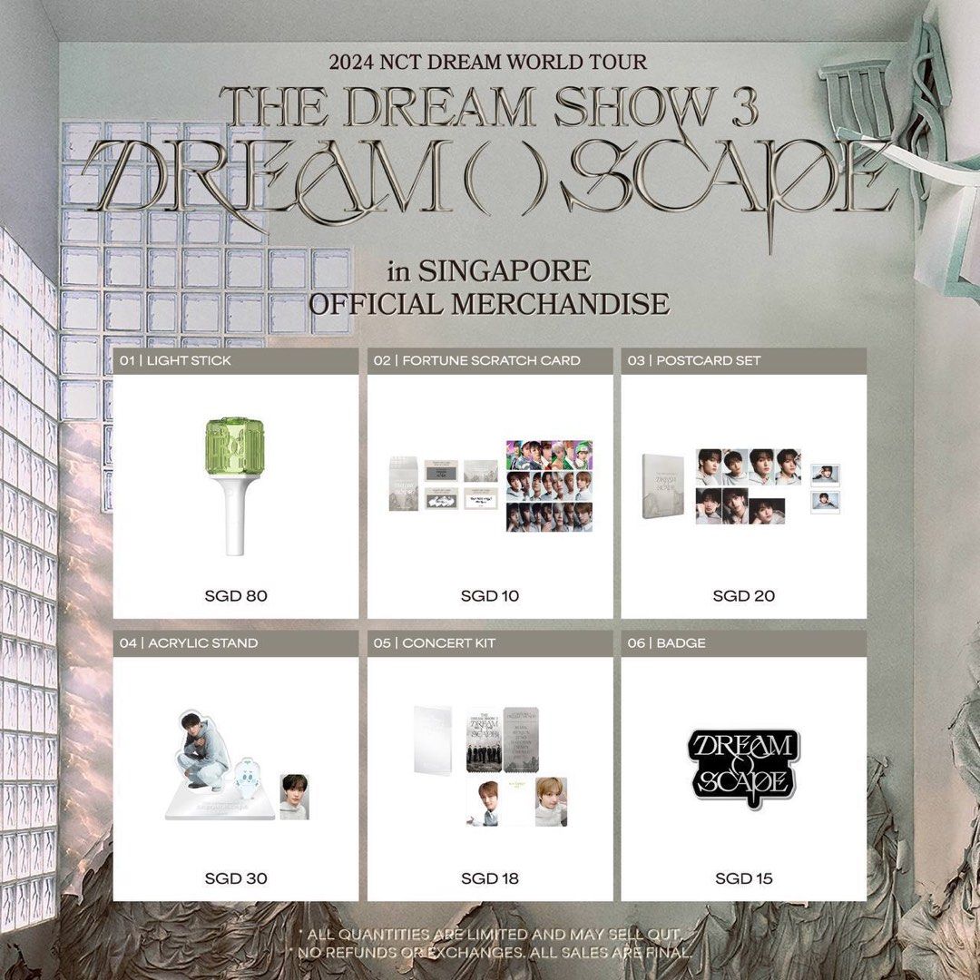 [GO] TDS3 Official Merch in Singapore 2024 NCT Dream World Tour ...
