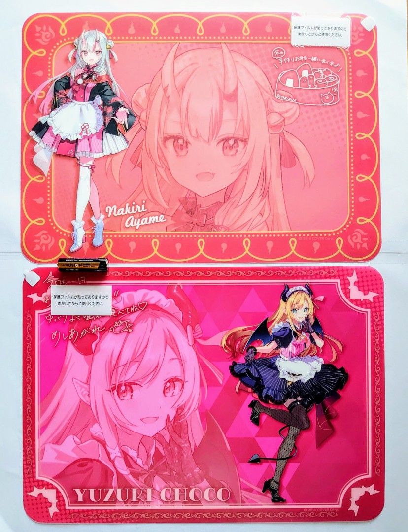 Hololive Clear Placemat Posters - Nakiri Ayame and Yuzuki Choco ...