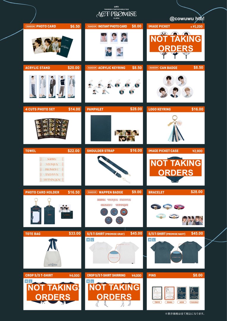 [HTB] TXT JAPAN POPUP STORE (JP ACT PROMISE MERCH, CHIKAI), Hobbies ...