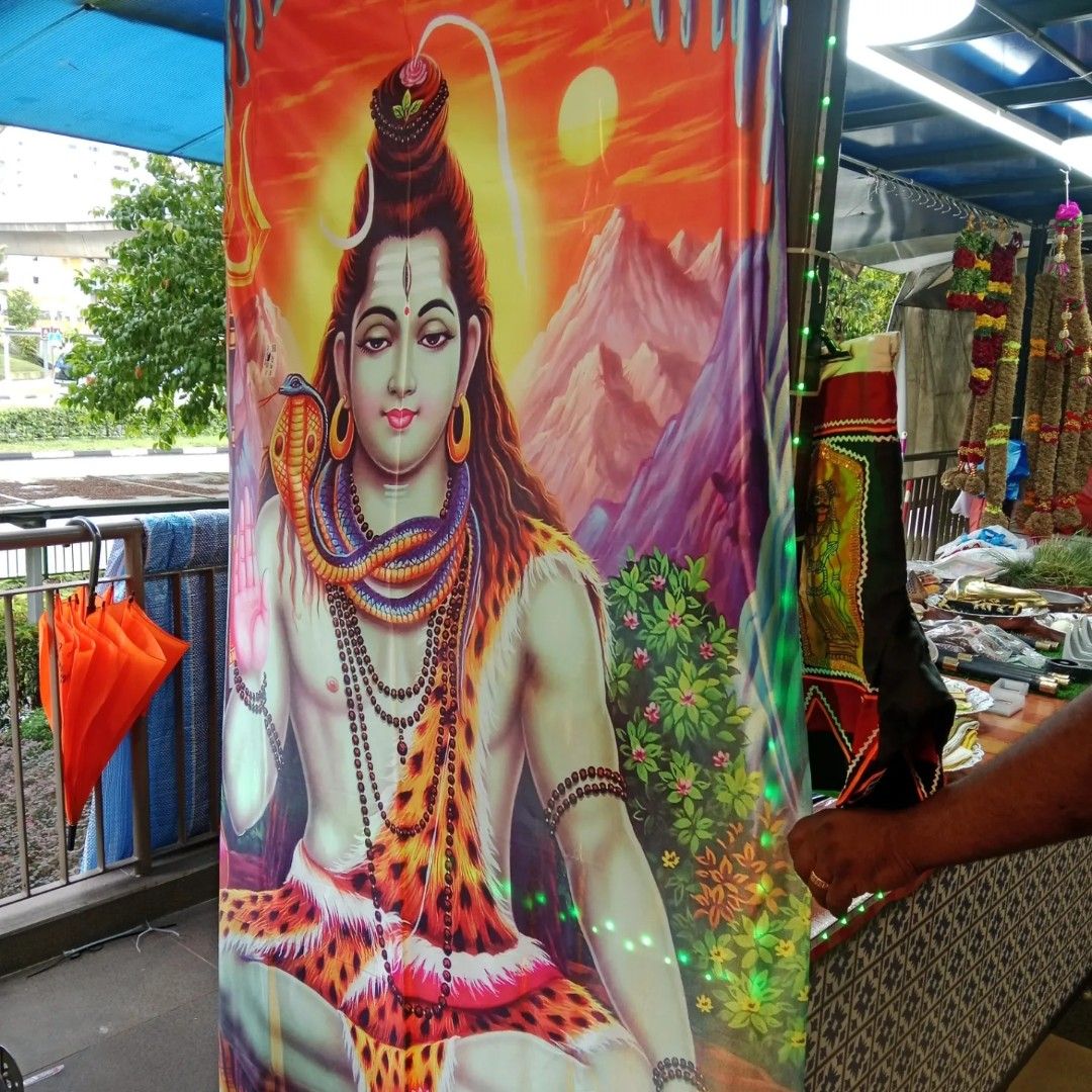 Indian god curtain / backdrop, Hobbies & Toys, Religious Items on Carousell