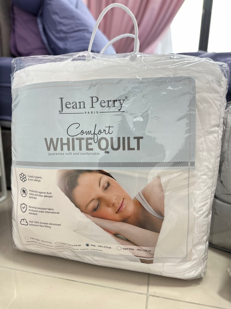 Jean Perry White Quilt - king size, Furniture & Home Living, Bedding ...