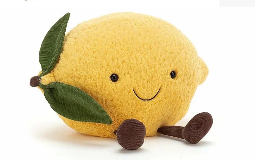 Jellycat Amuseable Lemon Plush, 興趣及遊戲, 玩具 & 遊戲類 - Carousell