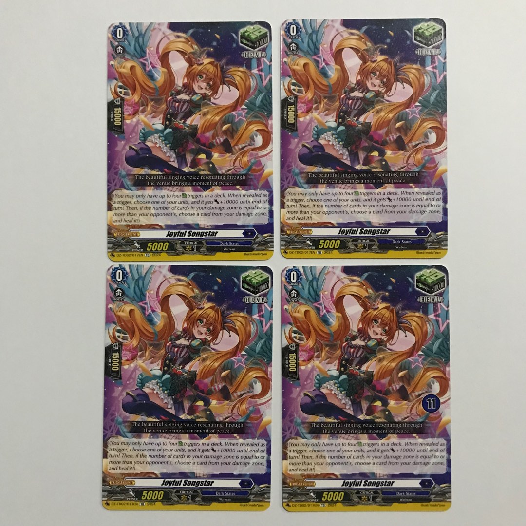 Joyful Songstar Heal Trigger Playset Cardfight Vanguard, Hobbies & Toys ...
