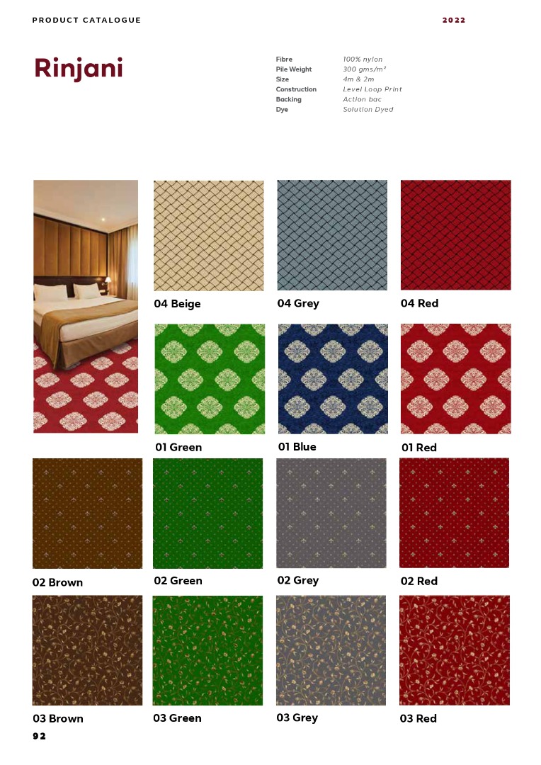 Karpet Hotel Meteran | Karpet Roll RINJANI | Karpet Kantor Tebal 4mm ...