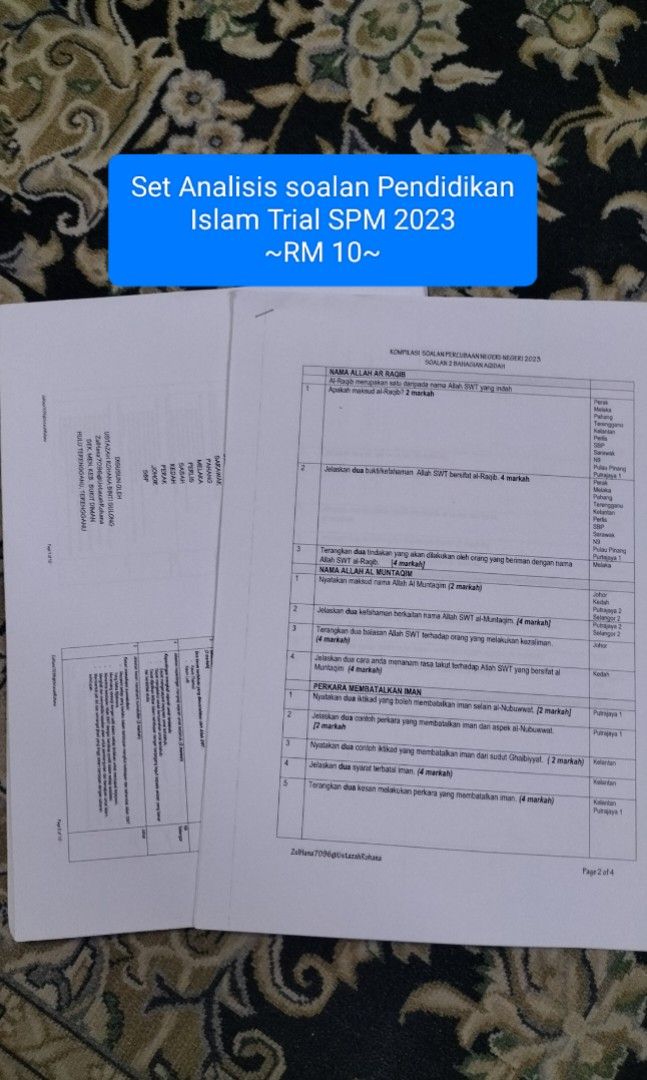 Kertas Set soalan Trial SPM 2023, Hobbies & Toys, Books & Magazines ...