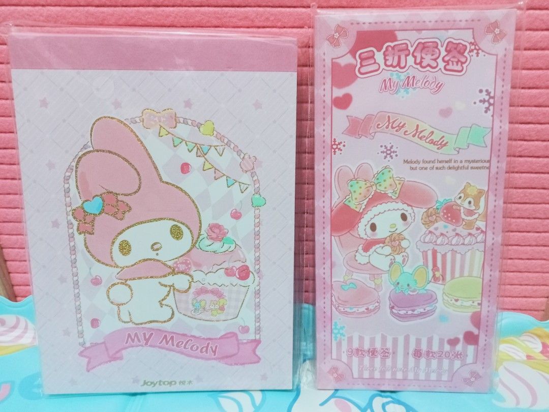 Kuromi and My Melody memopad and sticky notes, Hobbies & Toys ...