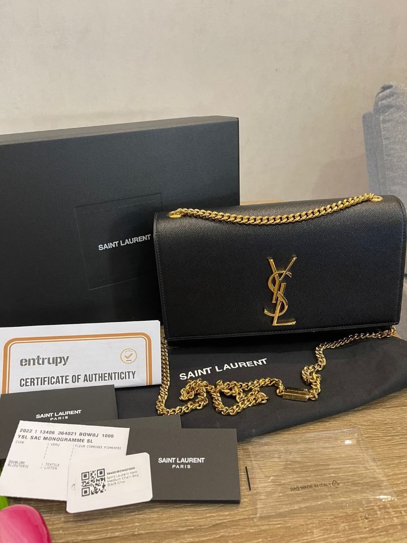 Like new YSL black sac mono sl 2022 sz 24x15 complete set box, db ...