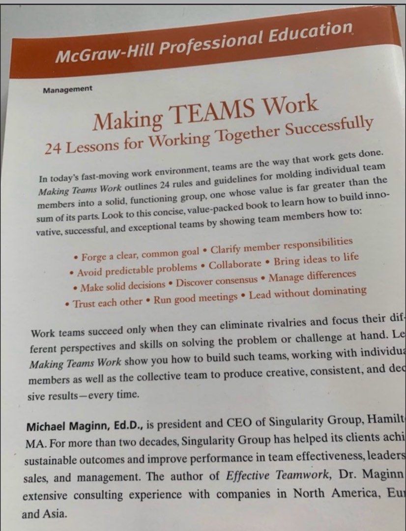Making Teams Work Book, Hobbies & Toys, Books & Magazines, Assessment Books on Carousell
