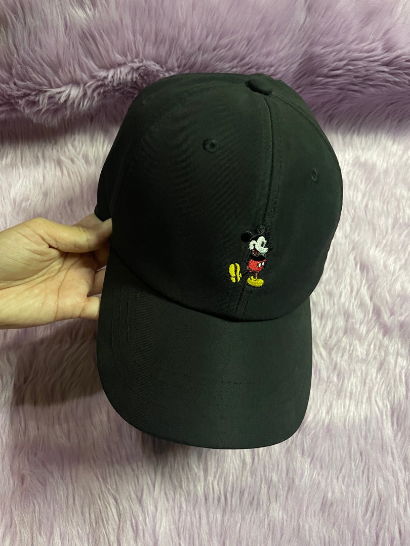 Mickey Mouse Black Cap, Men's Fashion, Watches & Accessories, Caps ...