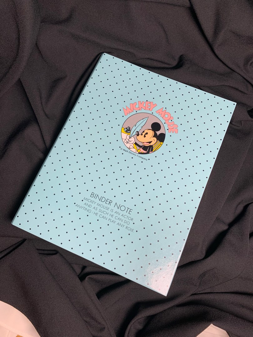 MICKEY MOUSE POLKA DOT TIFFANY BLUE REFILL-ABLE O-RING BINDER — WALT ...