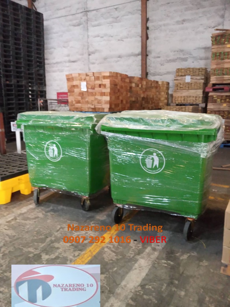 Mobile bin trash bin w/wheels 660Liters 412, Furniture & Home Living ...