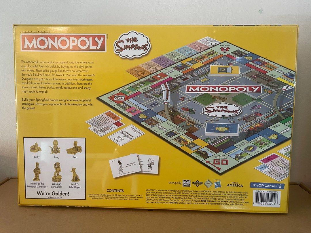 Monopoly The Simpsons Board Game | Based on Fox Series The Simpsons ...