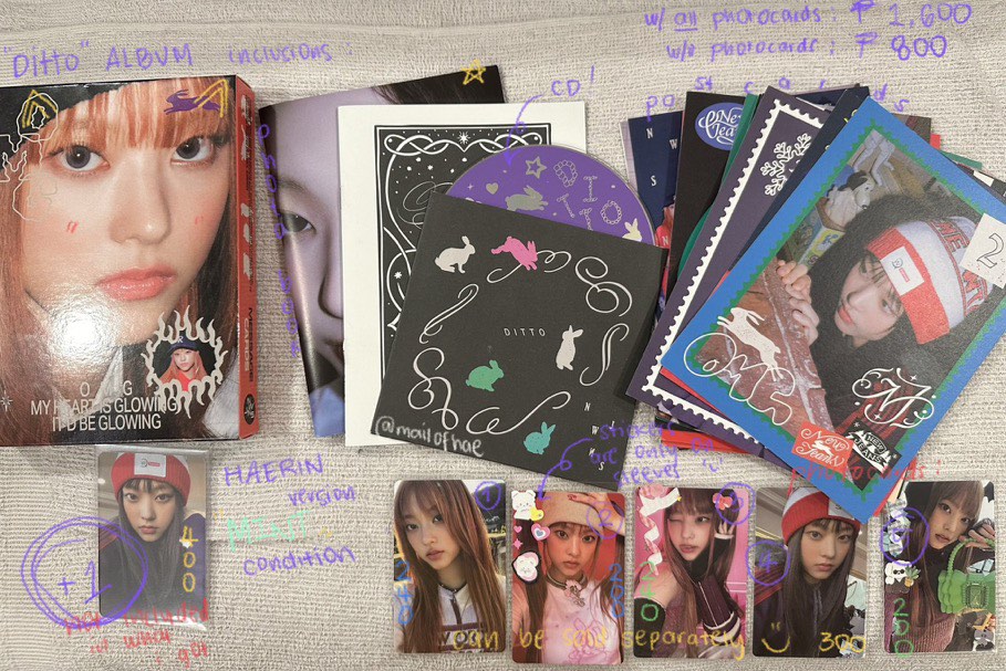 Ditto / OMG 1st Single Album Message Card Version Haerin Ver. New Jeans ...