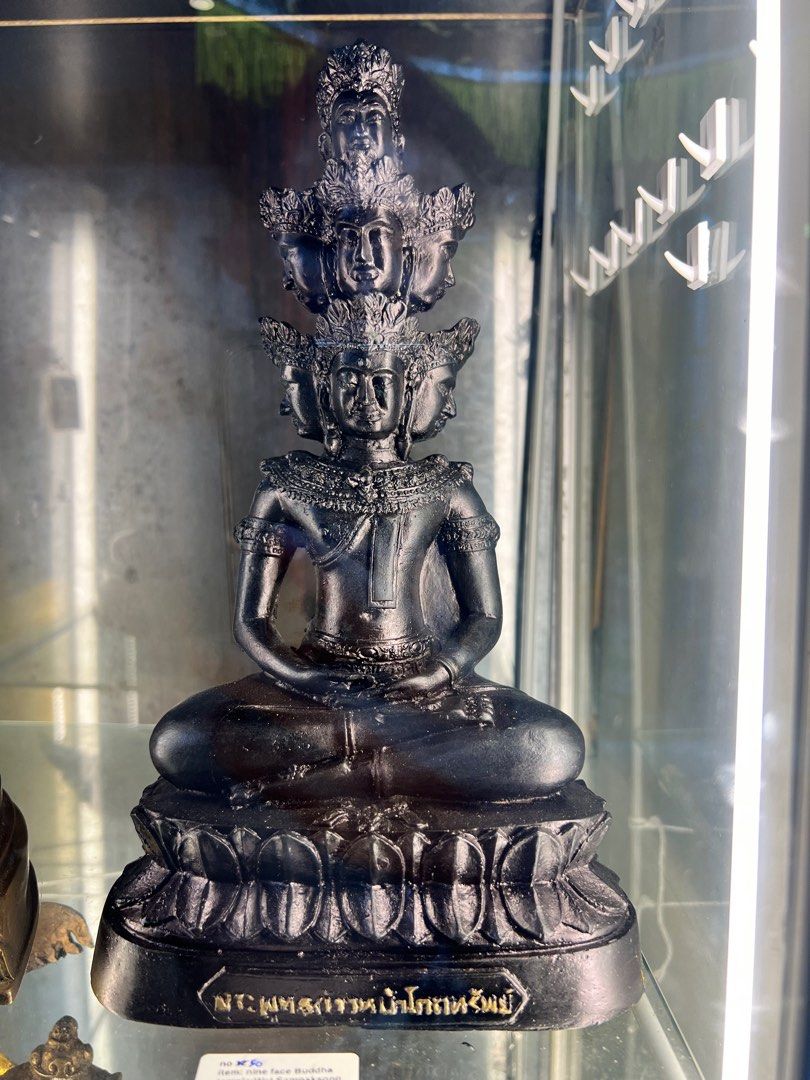 Nine face Buddha bucha Buddhist amulet Thailand Buddha altar statue ...