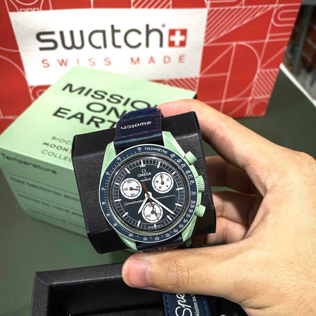 Omega x swatch Earth, Men's Fashion, Watches & Accessories, Watches on ...