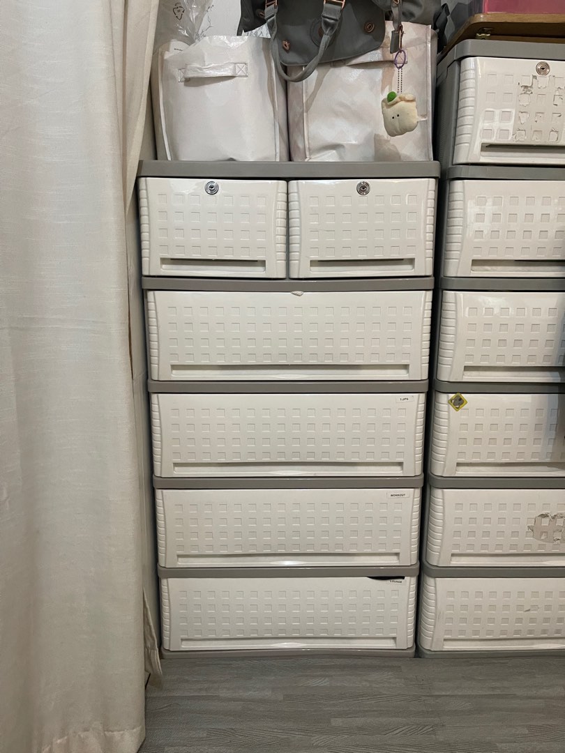 Orocan Cubico White 5Layer Dresser Drawer, Furniture & Home Living ...