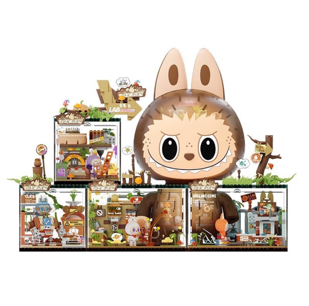 POPMART LABUBU THE MONSTERS LEGO MONSTER BLOCKS FOREST SECRET BASE FULL ...