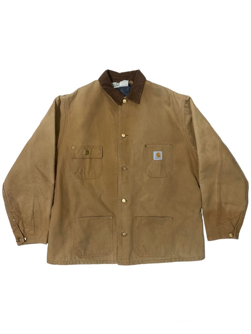 Preowned Original Carhartt Chore Jacket Brown, Men's Fashion, Coats ...
