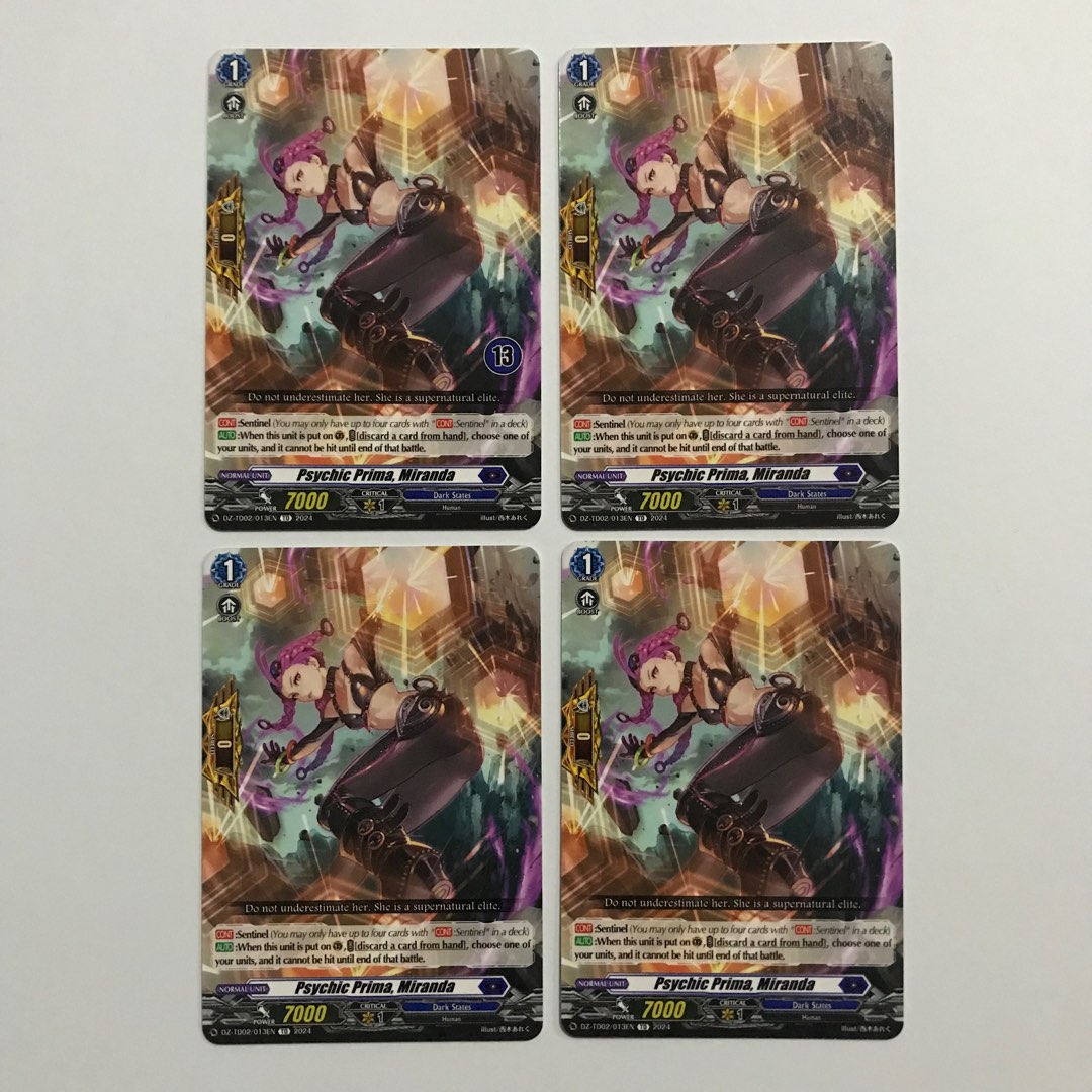 Psychic Prima, Miranda PG Playset Cardfight Vanguard, Hobbies & Toys ...