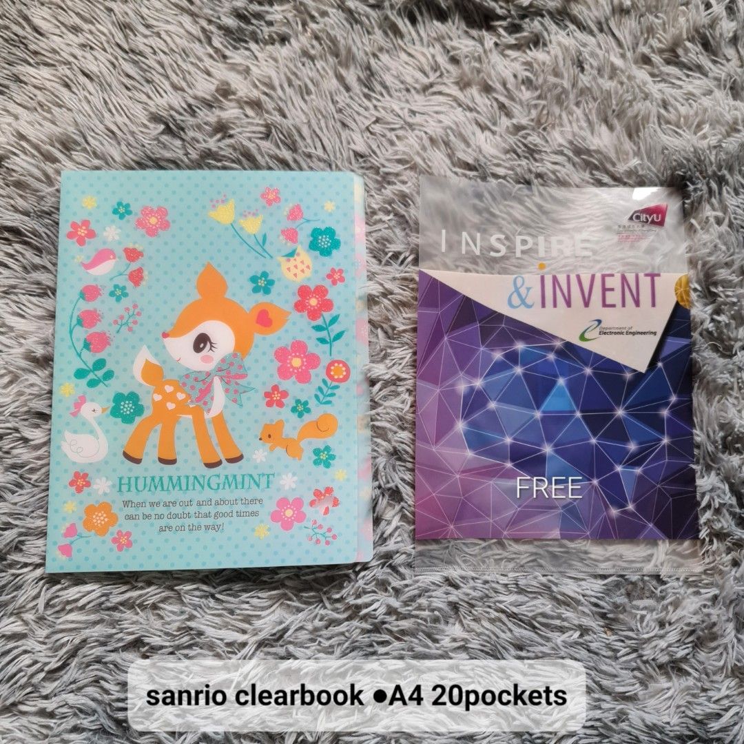 Sanrio Hummingmint Clearbook, Hobbies & Toys, Stationary & Craft, Other ...