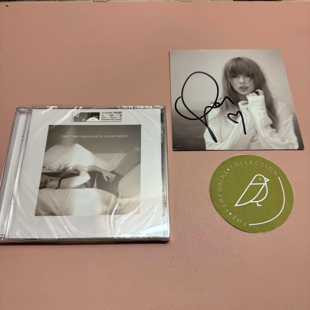 Signed with Heart Taylor Swift TTPD The Tortured Poets Department CD ...