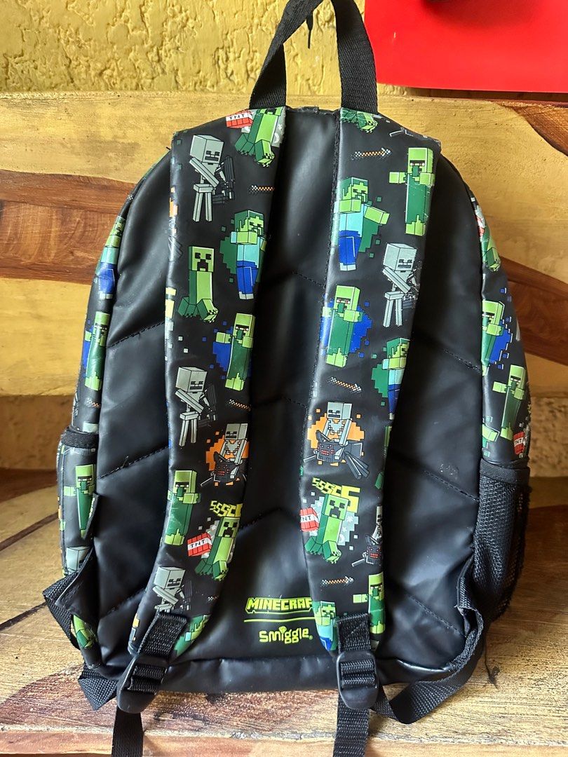 Smiggle minecraft backpack, Men's Fashion, Bags, Backpacks on Carousell