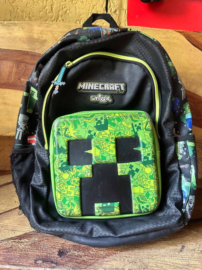 Smiggle minecraft backpack, Men's Fashion, Bags, Backpacks on Carousell