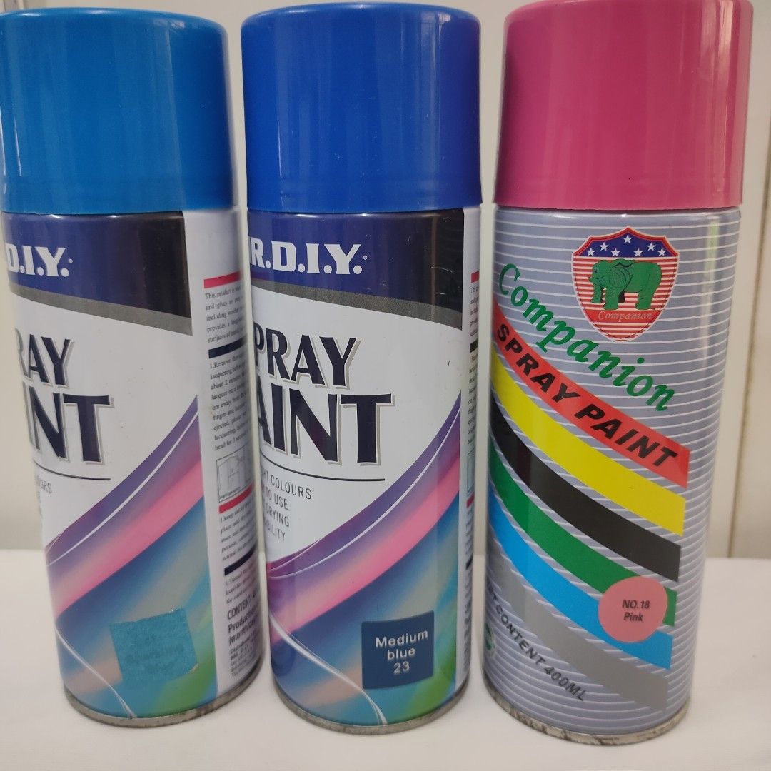 Spray paint bottle colour sparkling blue medium blue pink, Furniture ...