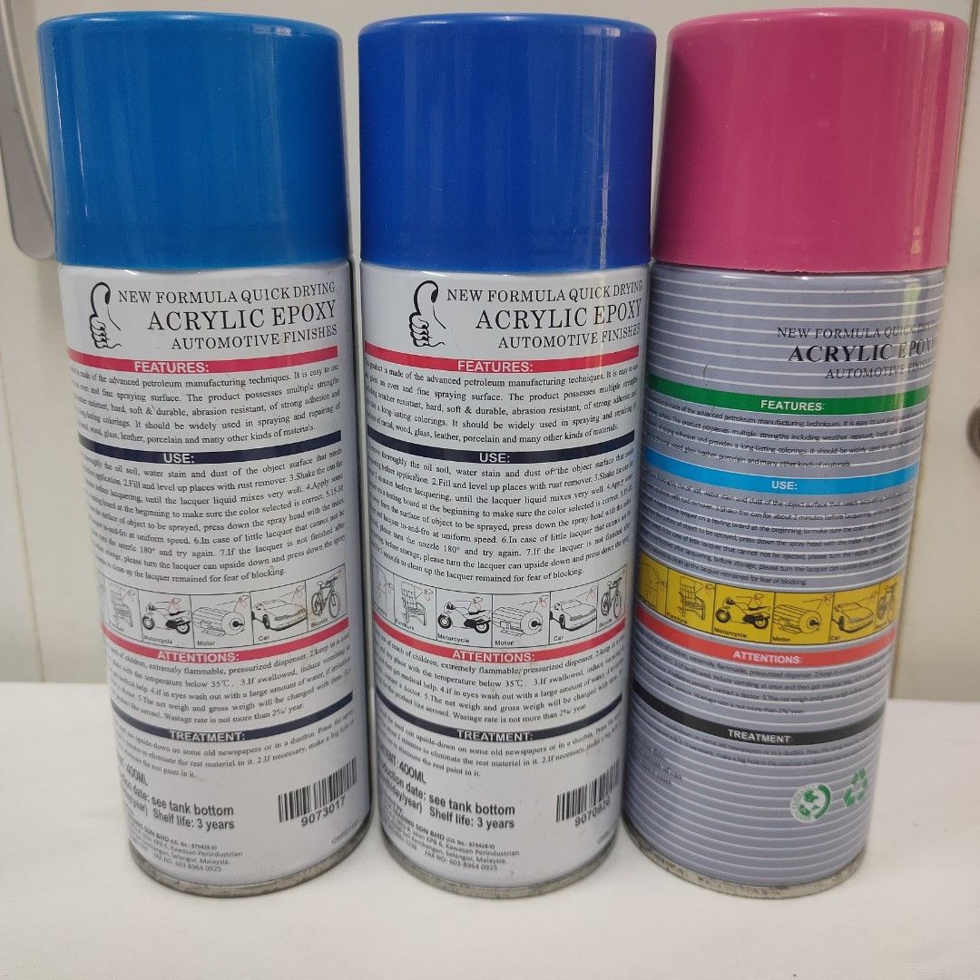 Spray paint bottle colour sparkling blue medium blue pink, Furniture ...