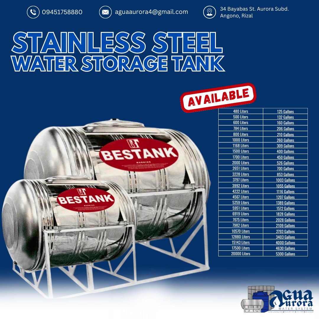 STAINLESS STEEL WATER STORAGE TANK (HORIZONTAL), Furniture & Home ... STAINLESS STEEL WATER STORAGE TANK (HORIZONTAL), Furniture & Home ...