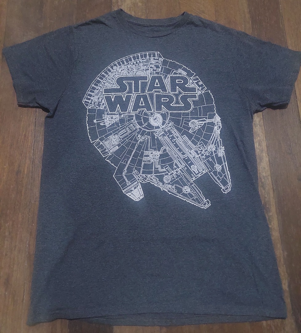 Star Wars Millennium Falcon Wireframe Shirt, Men's Fashion, Tops & Sets ...