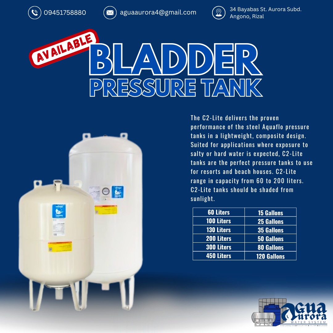 SUPERFLOW SERIES BLADDER PRESSURE TANKS, Furniture & Home Living ...
