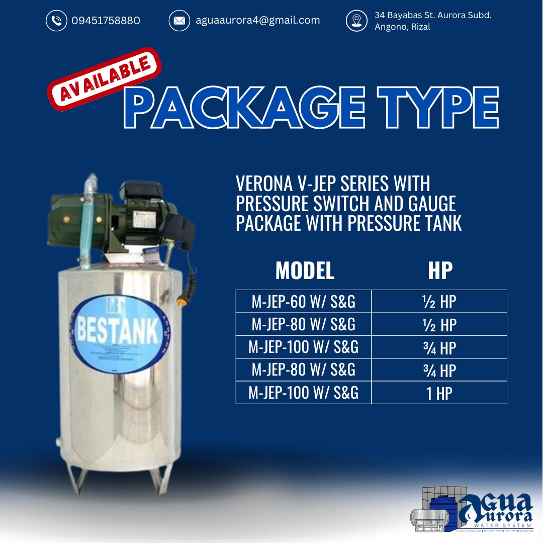 VERONA V-JEP SERIES PACKAGE TYPE WITH PRESSURE SWITCH AND PRESSURE GAUGE PACKAGED WITH PRESSURE ...