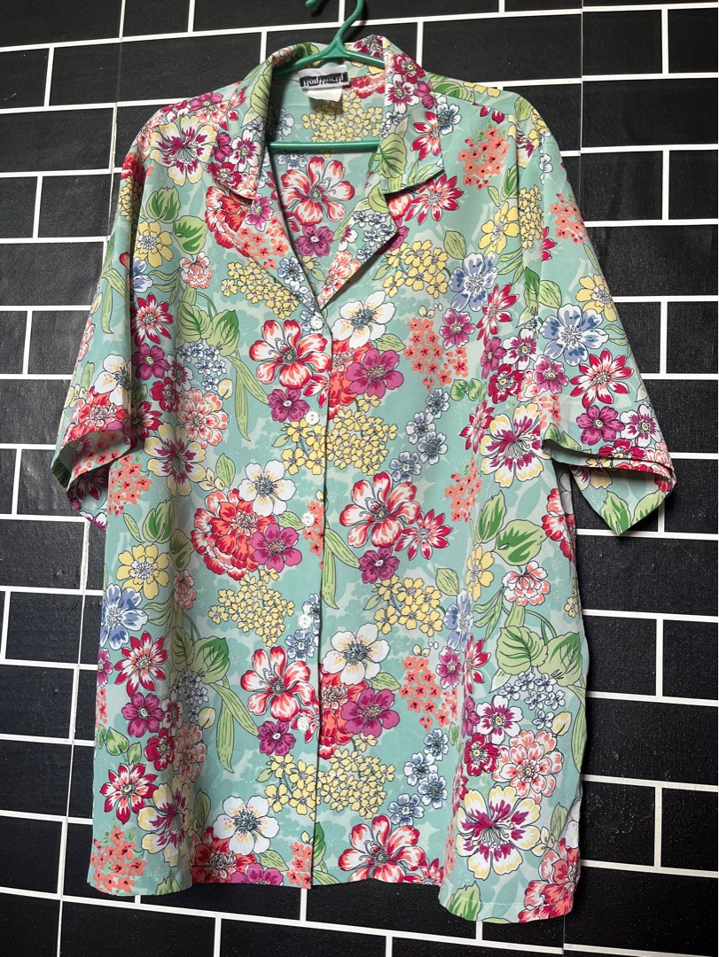 Vintage Bonworth Boho Polo Shirt, Women's Fashion, Tops, Shirts on ...