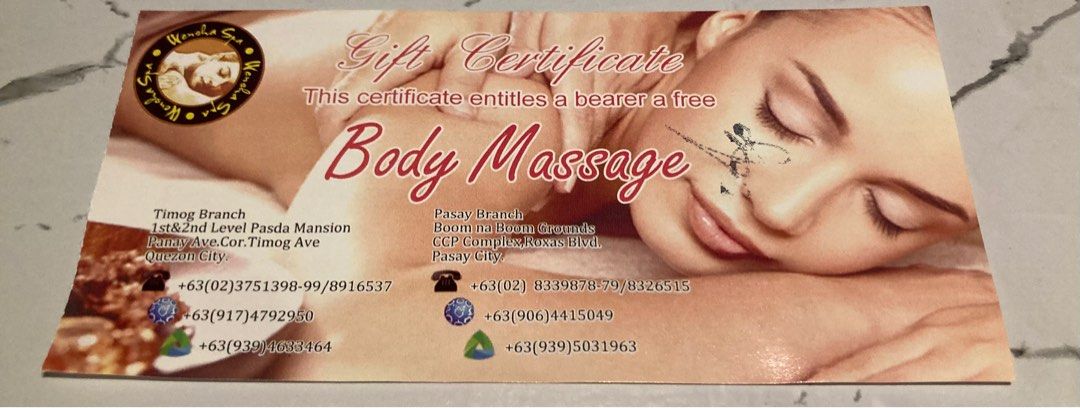 Wensha Spa Gift Certificate (No Expiration), Beauty & Personal Care ...