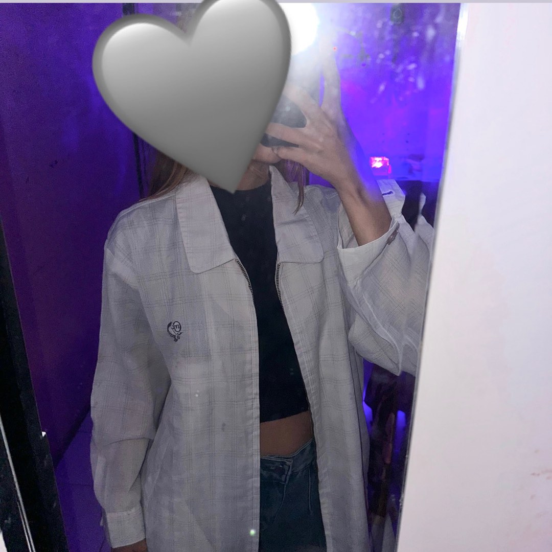 White Outer Semi Transparent // Outer Putih // Jaket Putih, Fesyen ...