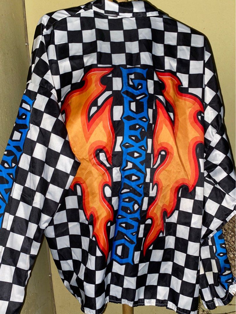 y2k flame jacket, Women's Fashion, Coats, Jackets and Outerwear on ...