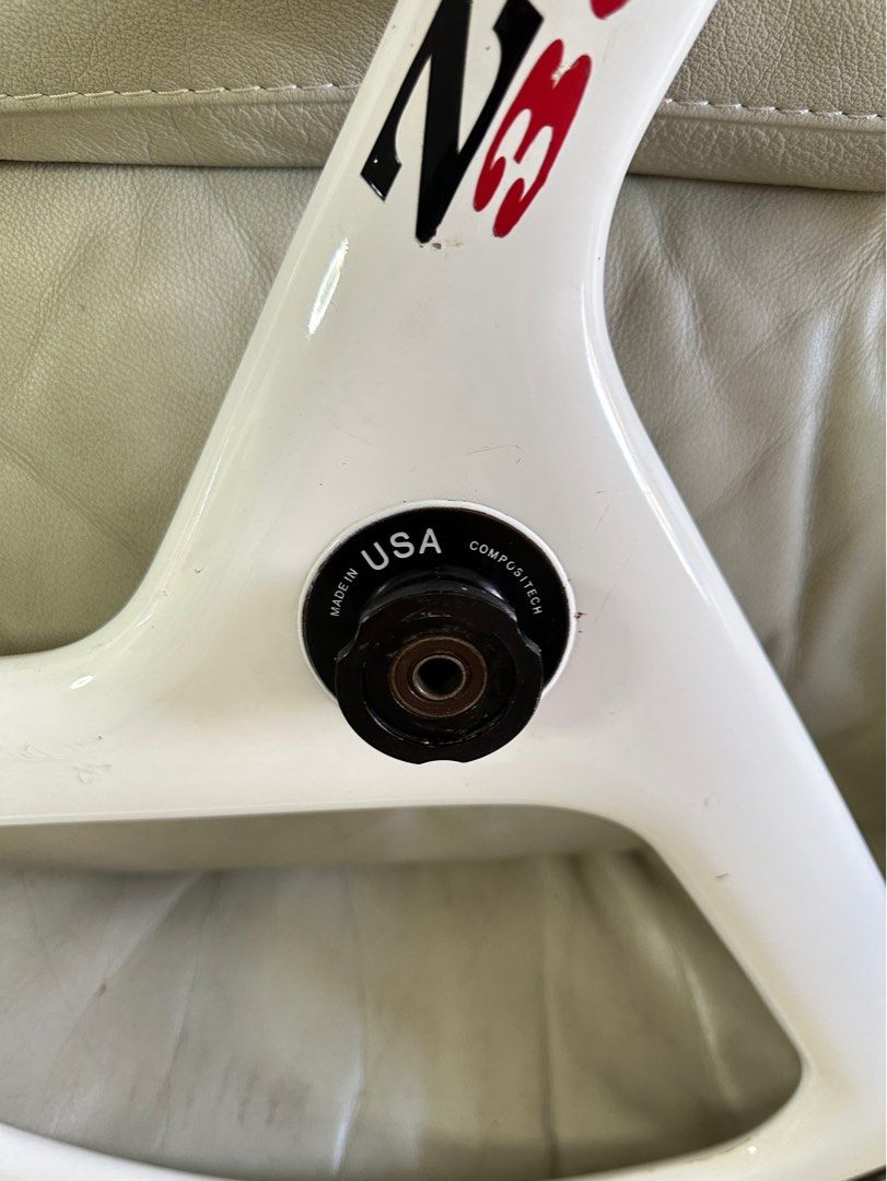 Zipp USA 3000 Tri Spoke monocoque carbon fibre kevlar tubular wheelset ...