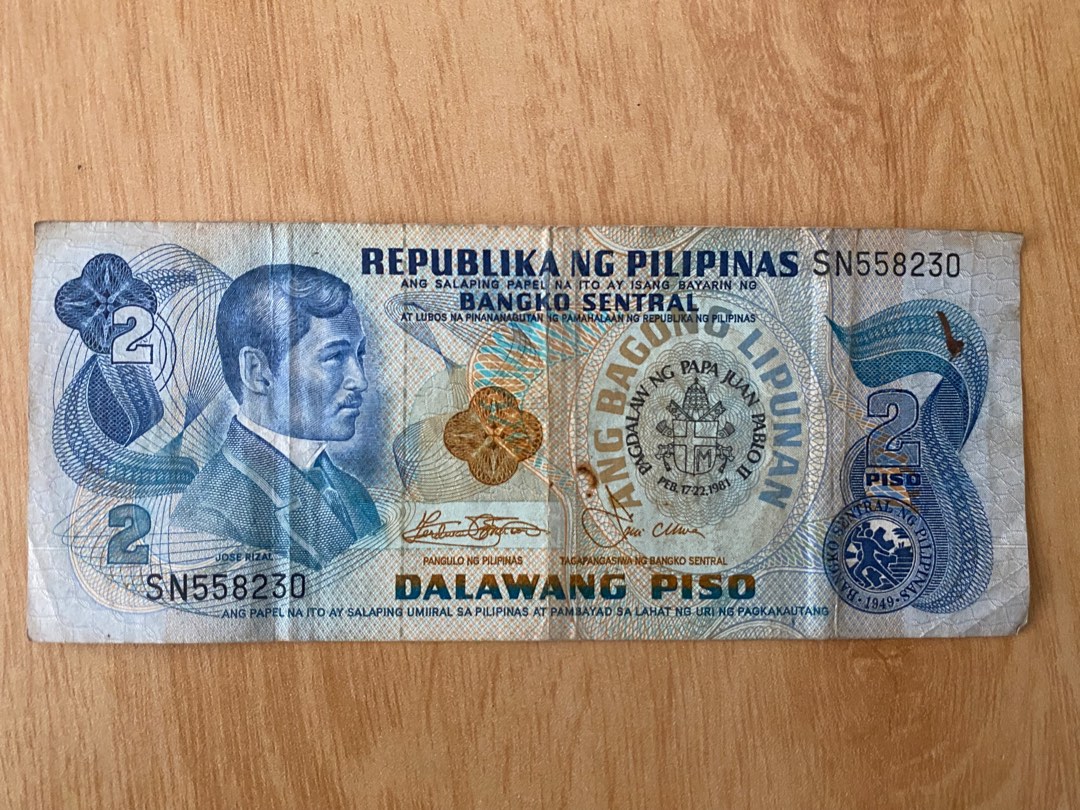 2 Peso Paper Bill, Hobbies & Toys, Memorabilia & Collectibles, Currency ...