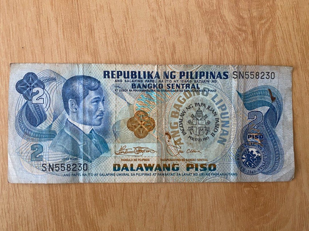 2 Peso Paper Bill, Hobbies & Toys, Memorabilia & Collectibles, Currency ...