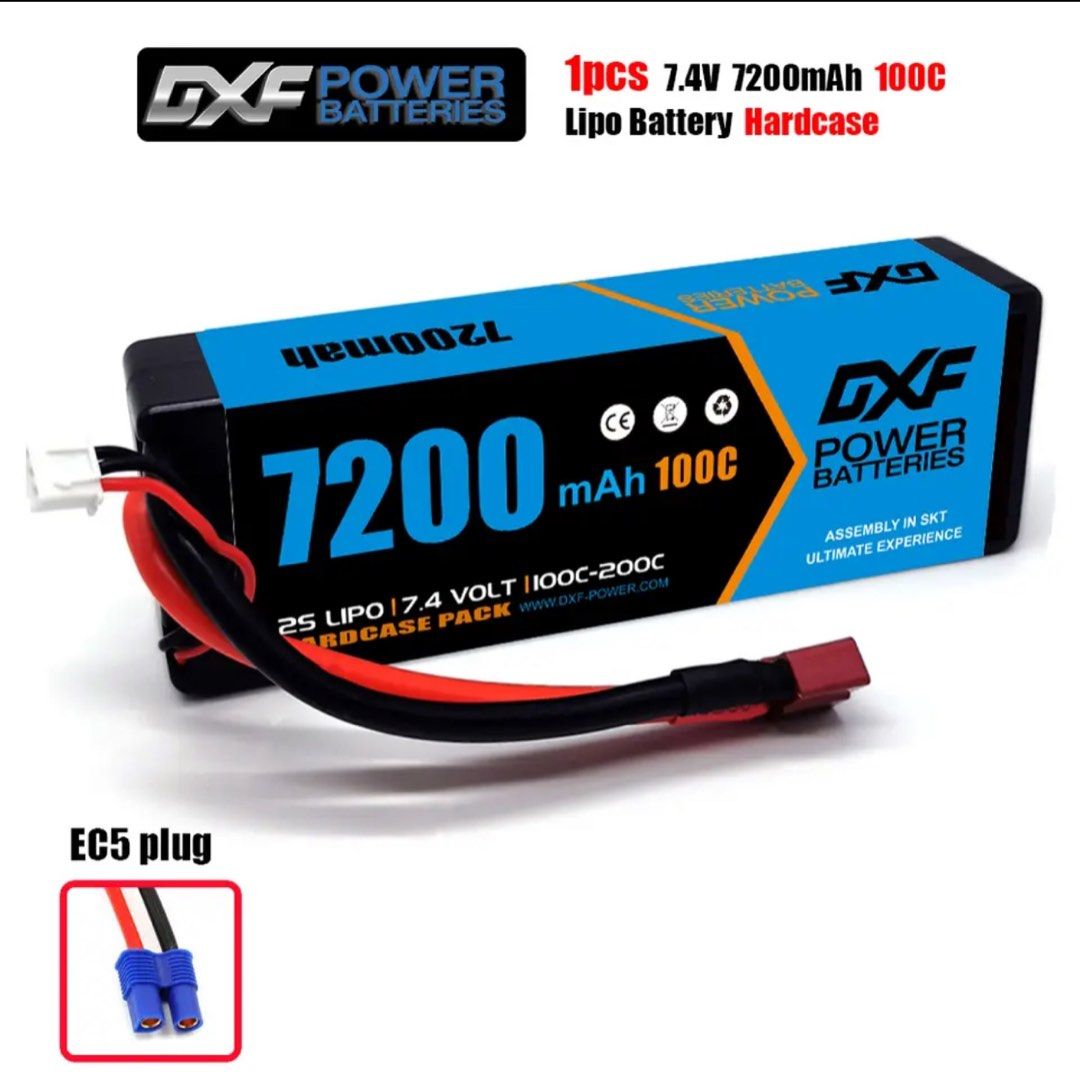 2S 7200mah 100C Lipo Battery (EC5), Hobbies & Toys, Toys & Games on ...