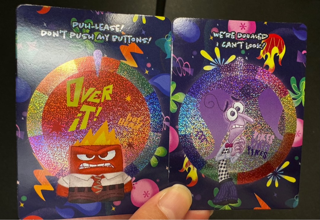 [交換] Inside out 閃卡, 興趣及遊戲, 收藏品及紀念品, 郵票及印刷品 - Carousell