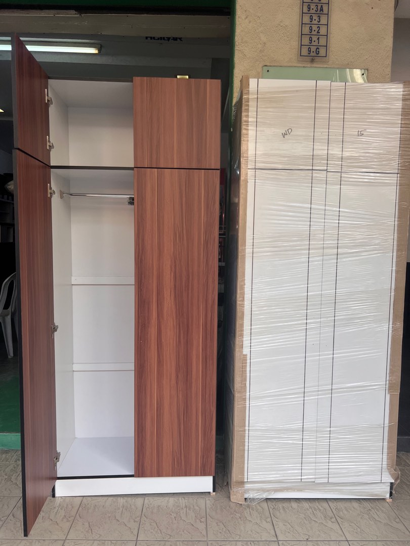 Almari baju 2 pintu skali top, Furniture & Home Living, Furniture ...
