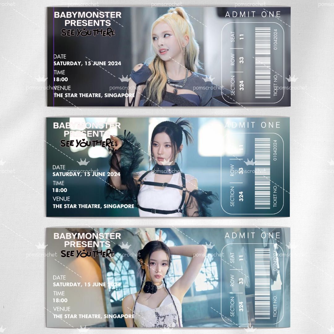 BabyMonster Fan Meet Souvenir Tickets/Memorabilia, Hobbies & Toys ...