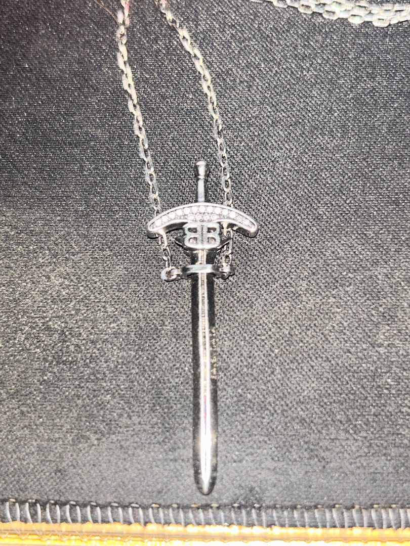 Balenciaga Sword Necklace, Men's Fashion, Watches & Accessories ...